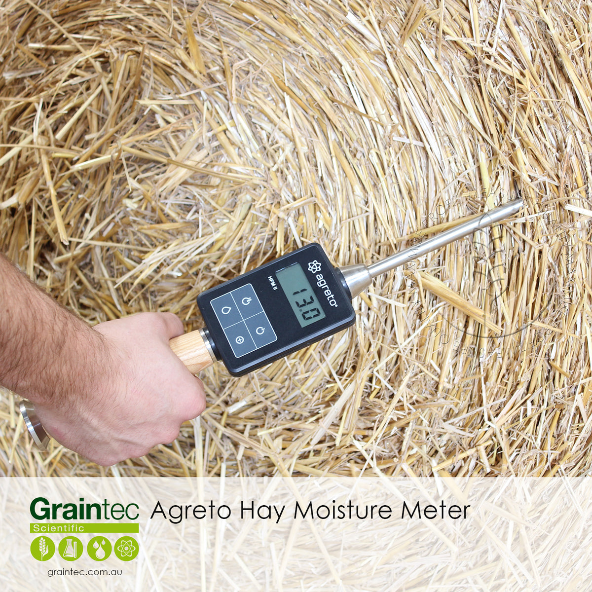 Agreto HFM II Hay Moisture Meter – Accurate Baled Hay Testing Tool ...