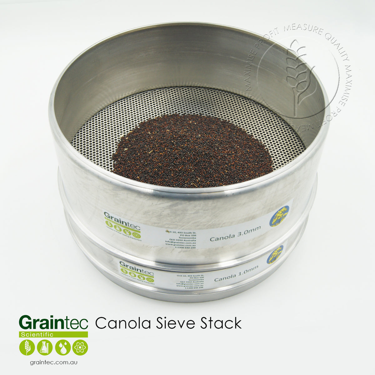 High-Quality Canola Sieve Stack | Graintec Scientific