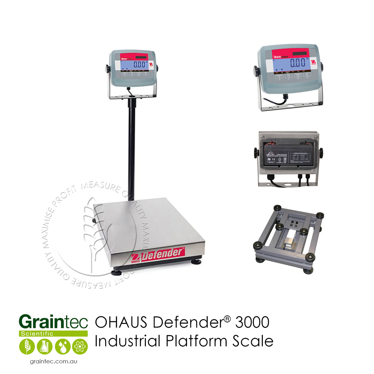 Graintec Scientific | OHAUS Defender® 3000 Industrial Platform Scale