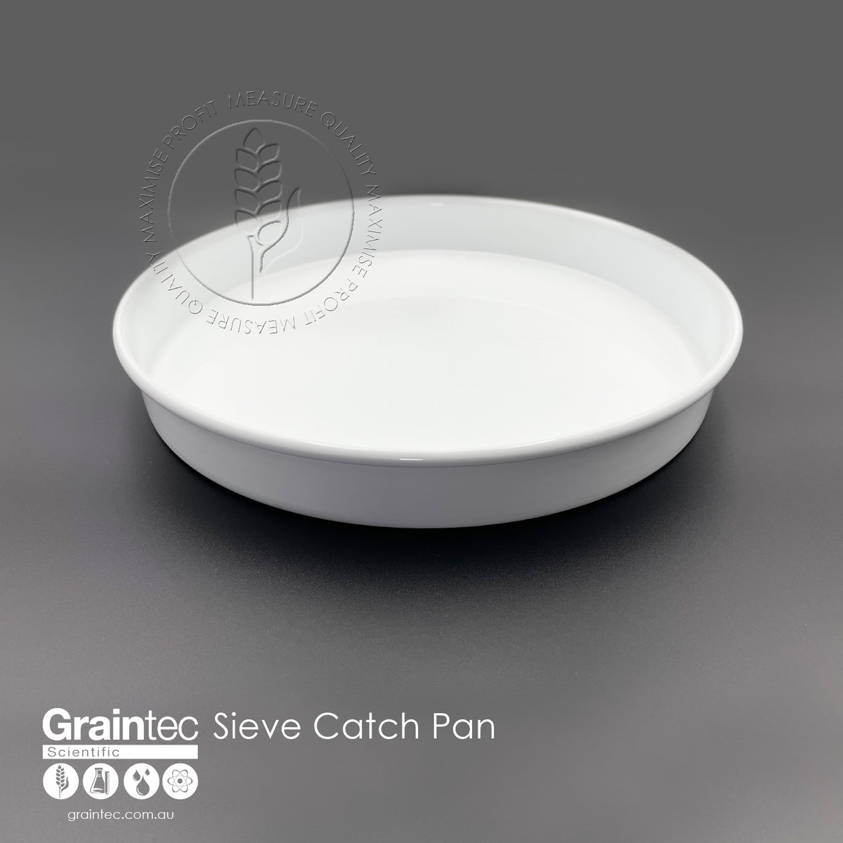 White Sieve Catch Pan – 300mm Grain Inspection Tray | Graintec Australia
