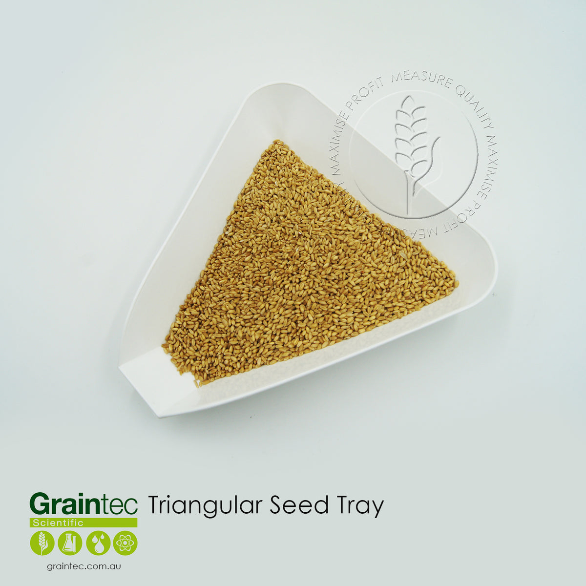 White Triangular Grain Sampling Tray – Lightweight & Static Resistant ...